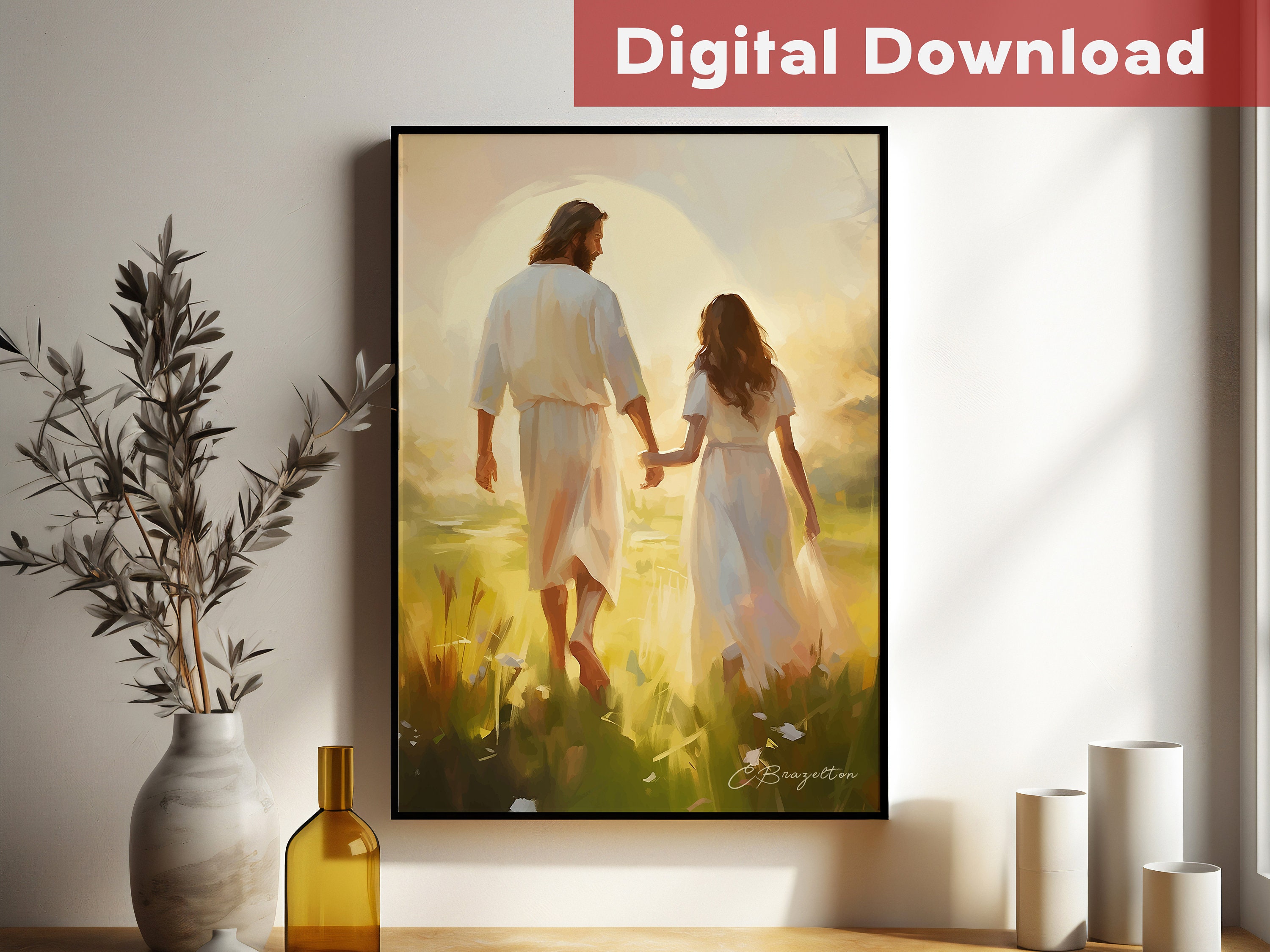 Come Follow Me | Digital Download | Jesus Christ Walking With Girl ...