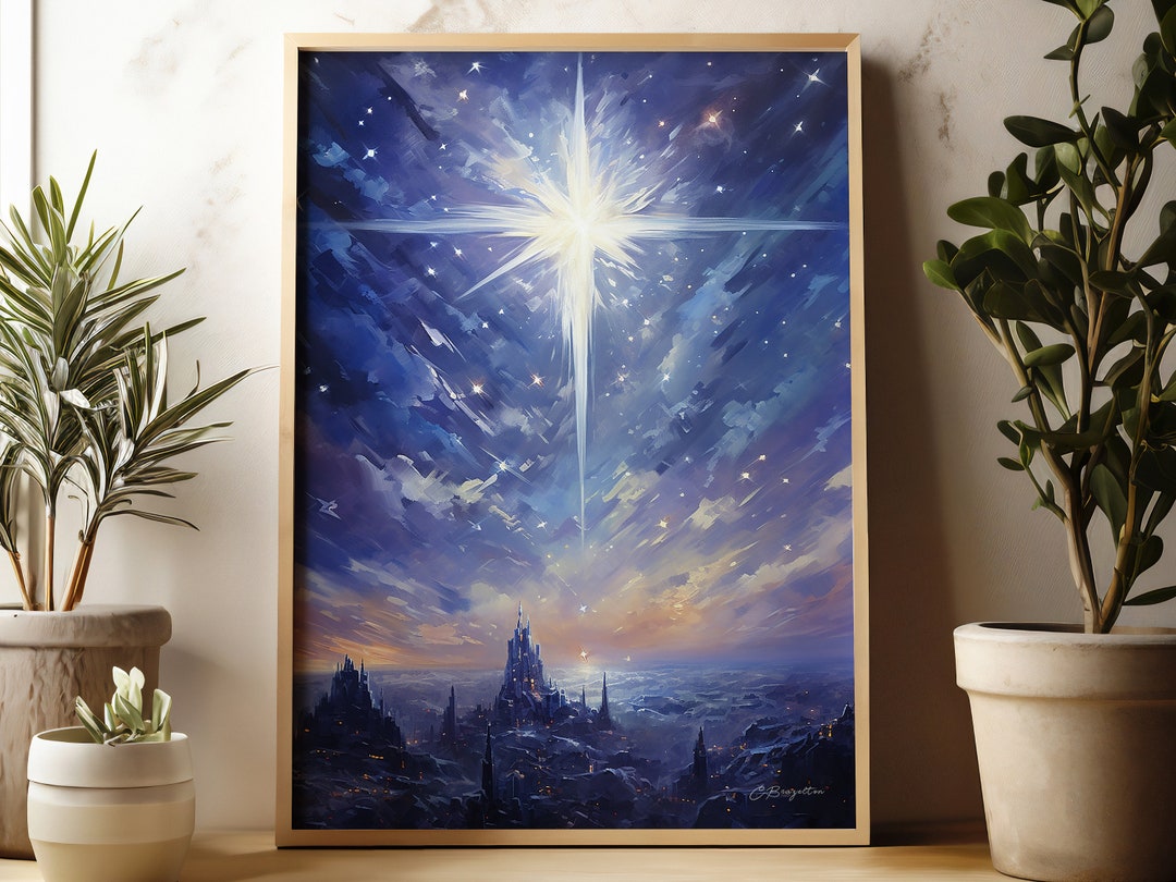 The Christmas Star | Digital Download | Birth of Jesus | Bible Art ...