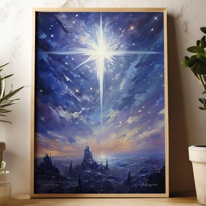 The Christmas Star | Digital Download | Birth of Jesus | Bible Art ...