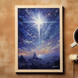 The Christmas Star | Digital Download | Birth of Jesus | Bible Art ...