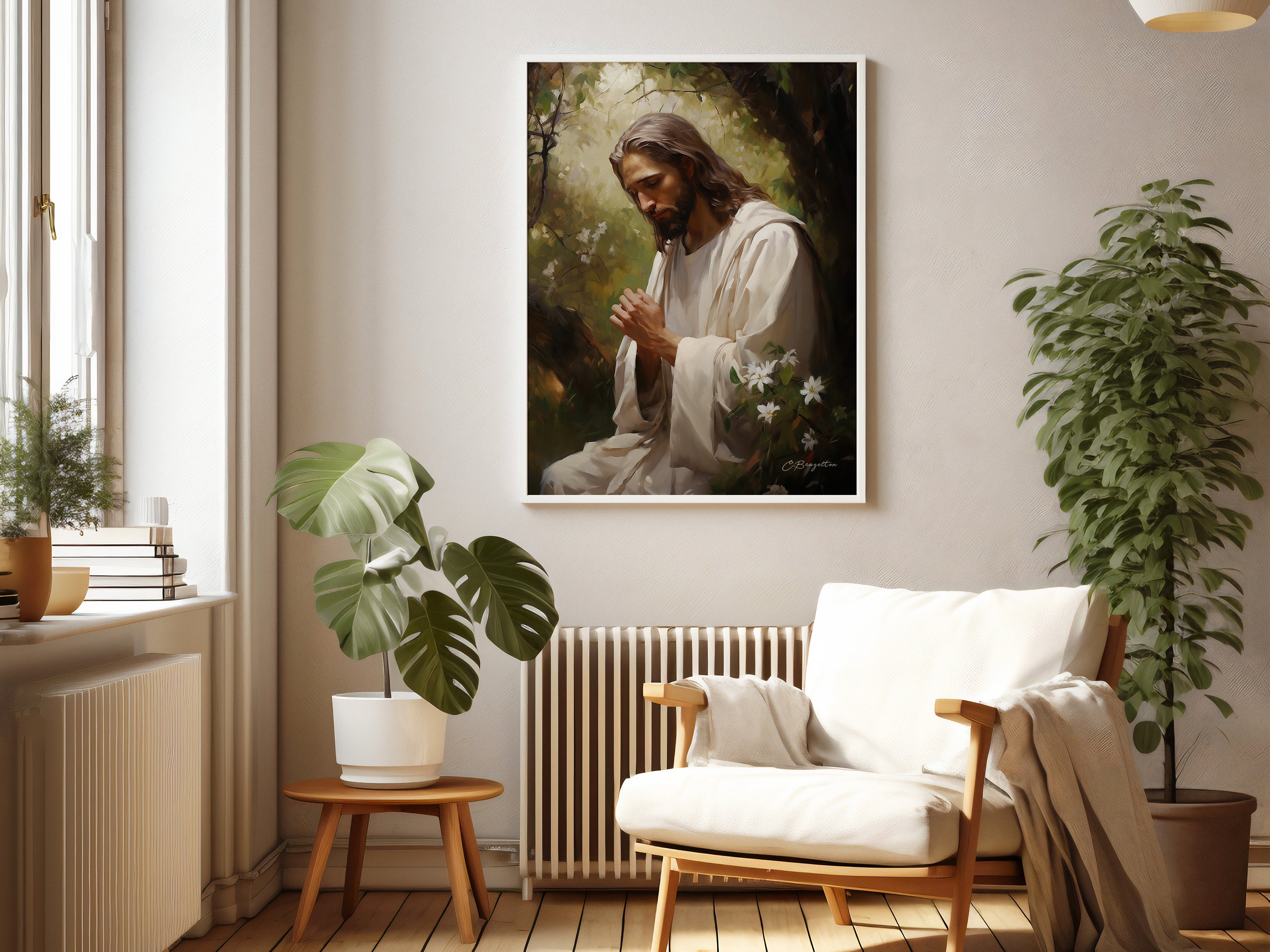 Jesus Prays 5 Digital Download Wall Art - Etsy