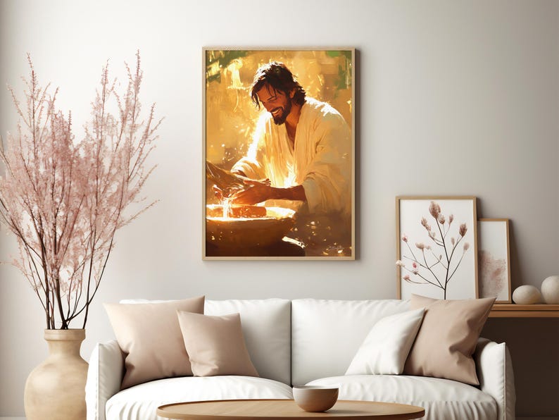 Humble King | Digital Download | Jesus Washing Feet | Christian Art ...