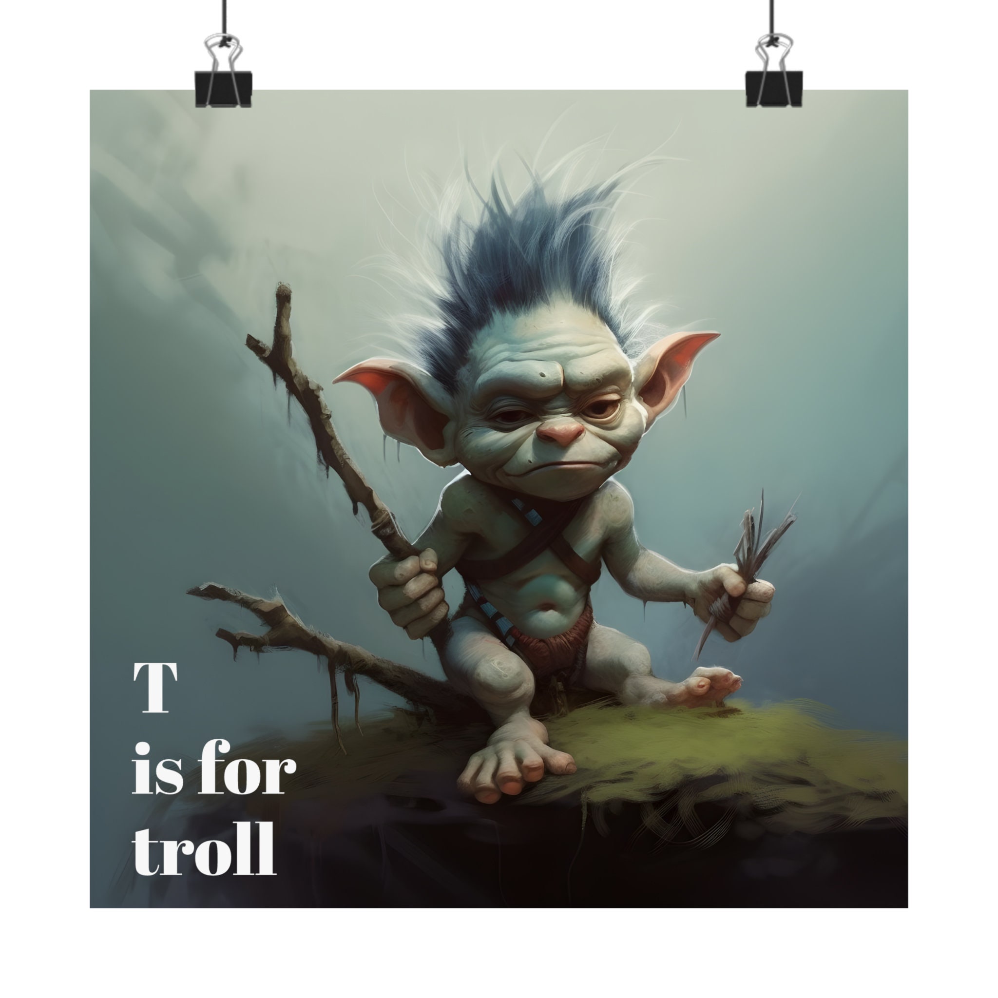 Kids Room Posters T is for Troll - Etsy