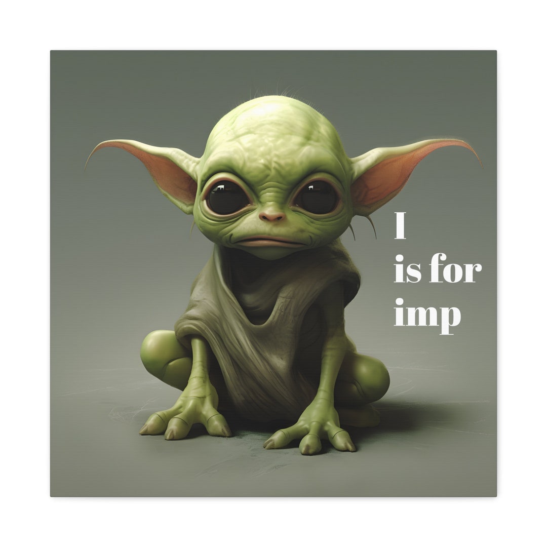 Kids Room Canvas - I is for Imp - Etsy