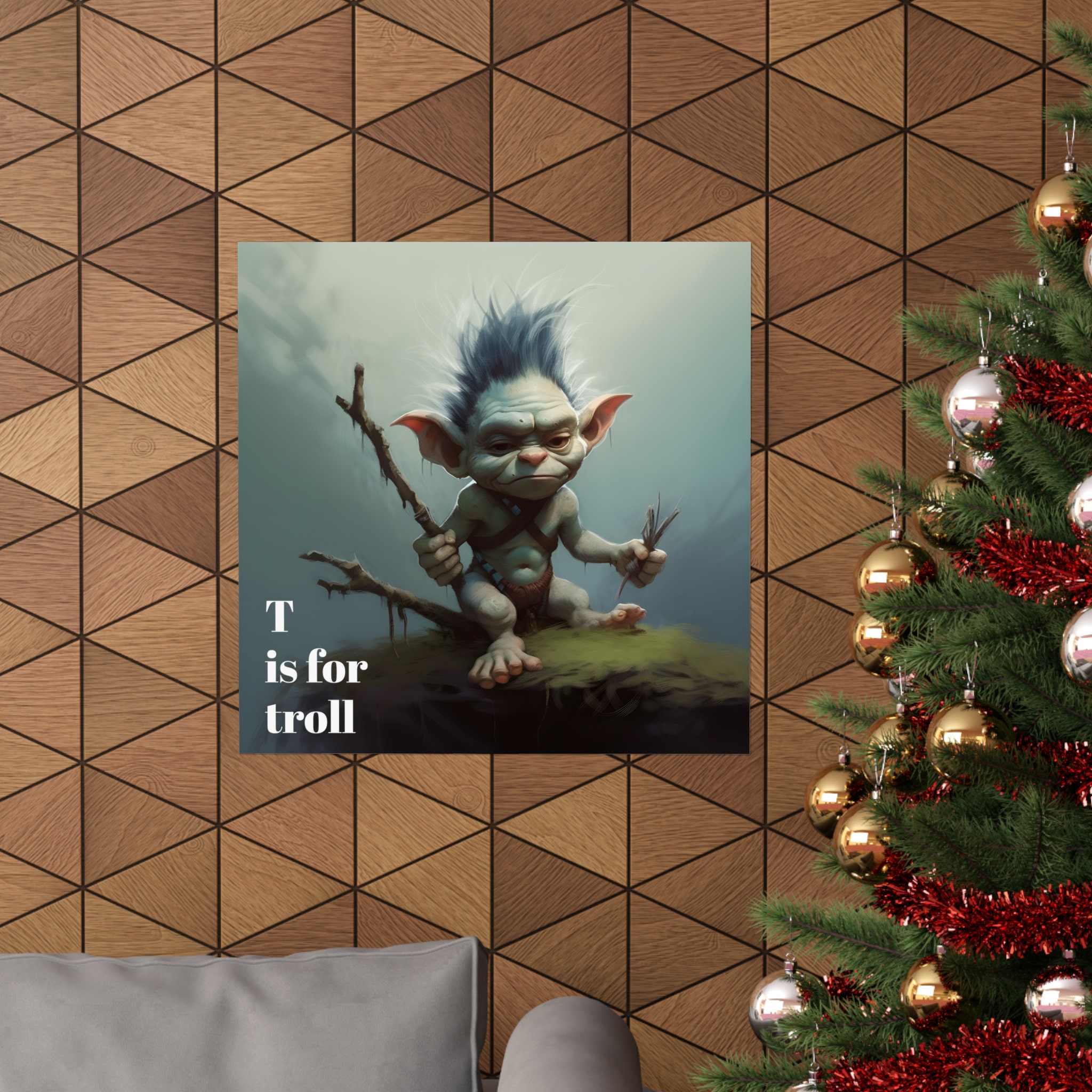 Kids Room Posters T is for Troll - Etsy