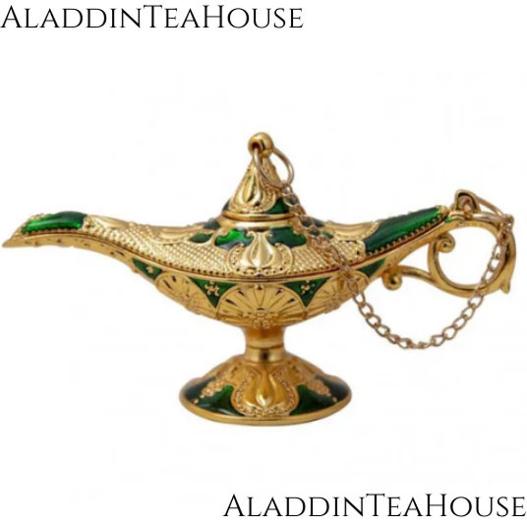 Green Vintage Legend Aladdin God Lamp Magic Genie Decorative Mini ...