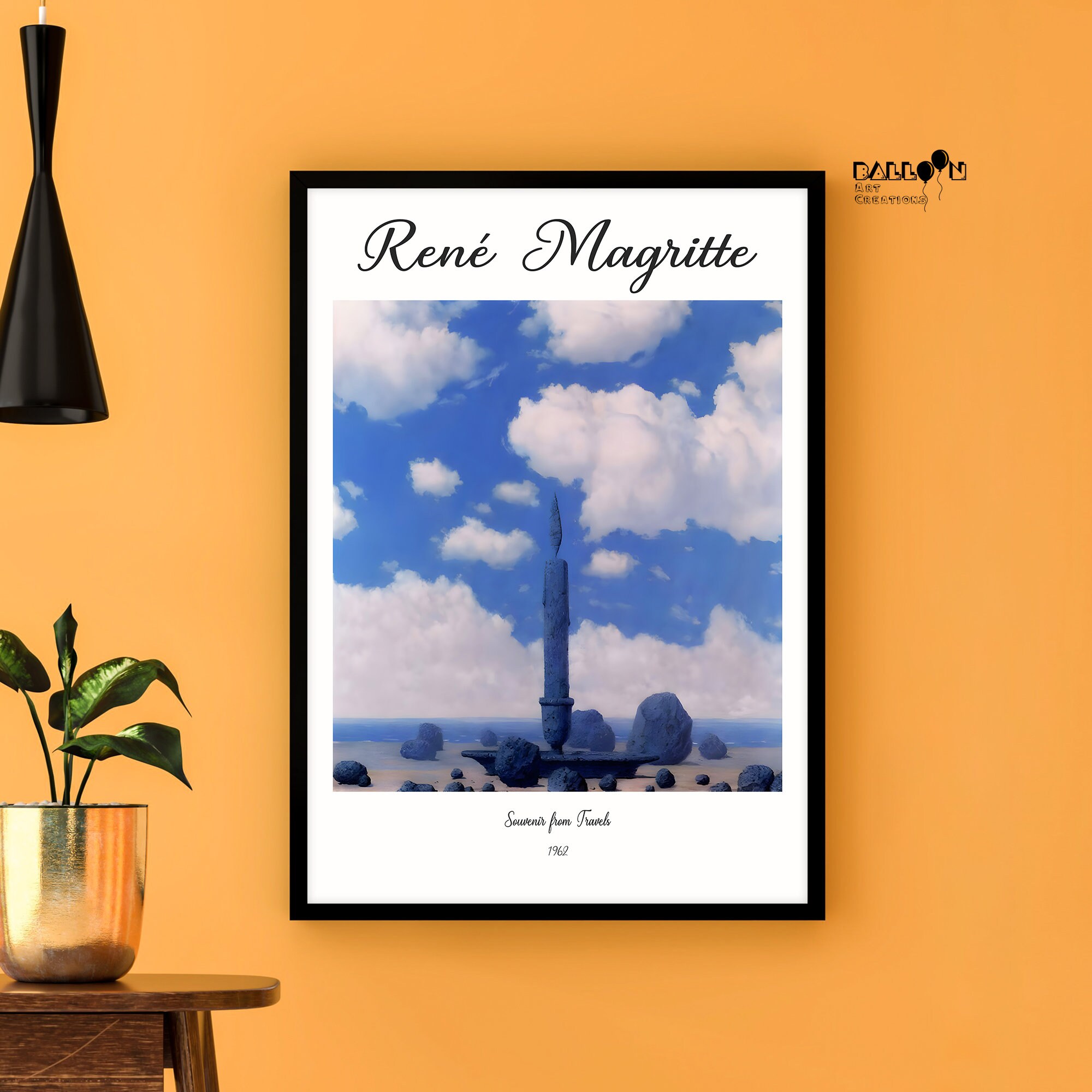 Rene Magritte, Souvenir From Travels, 1962, Rene Magritte Poster ...