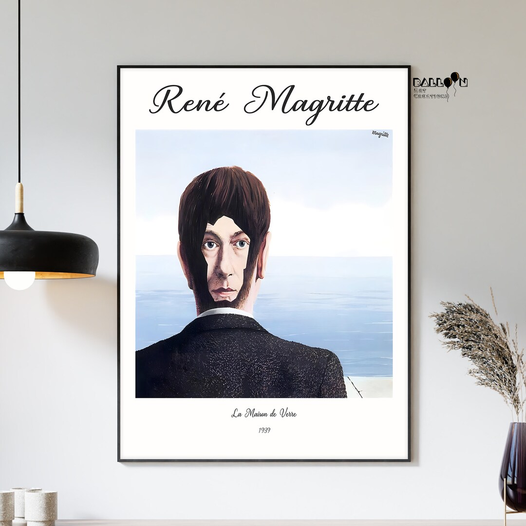 Rene Magritte, La Maison De Verre, 1939, Magritte Wall Art, Modern Wall ...