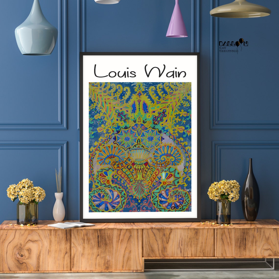 Louis Wain, Louis Wain Cat Poster, Illustration Poster, Gift Idea ...