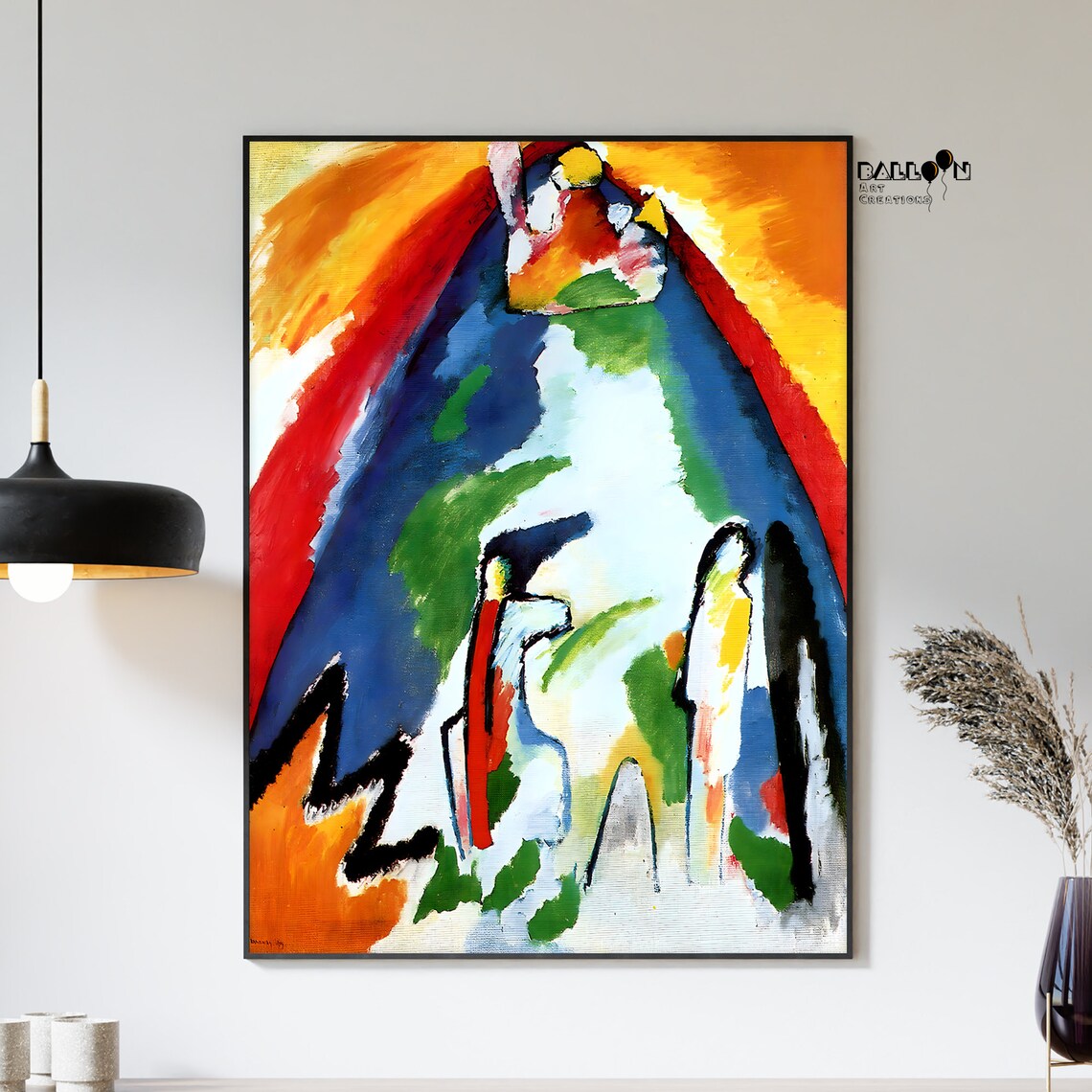 Wassily Kandinsky, A Mountain, 1909, Kandinsky Wall Art, Expressionist ...