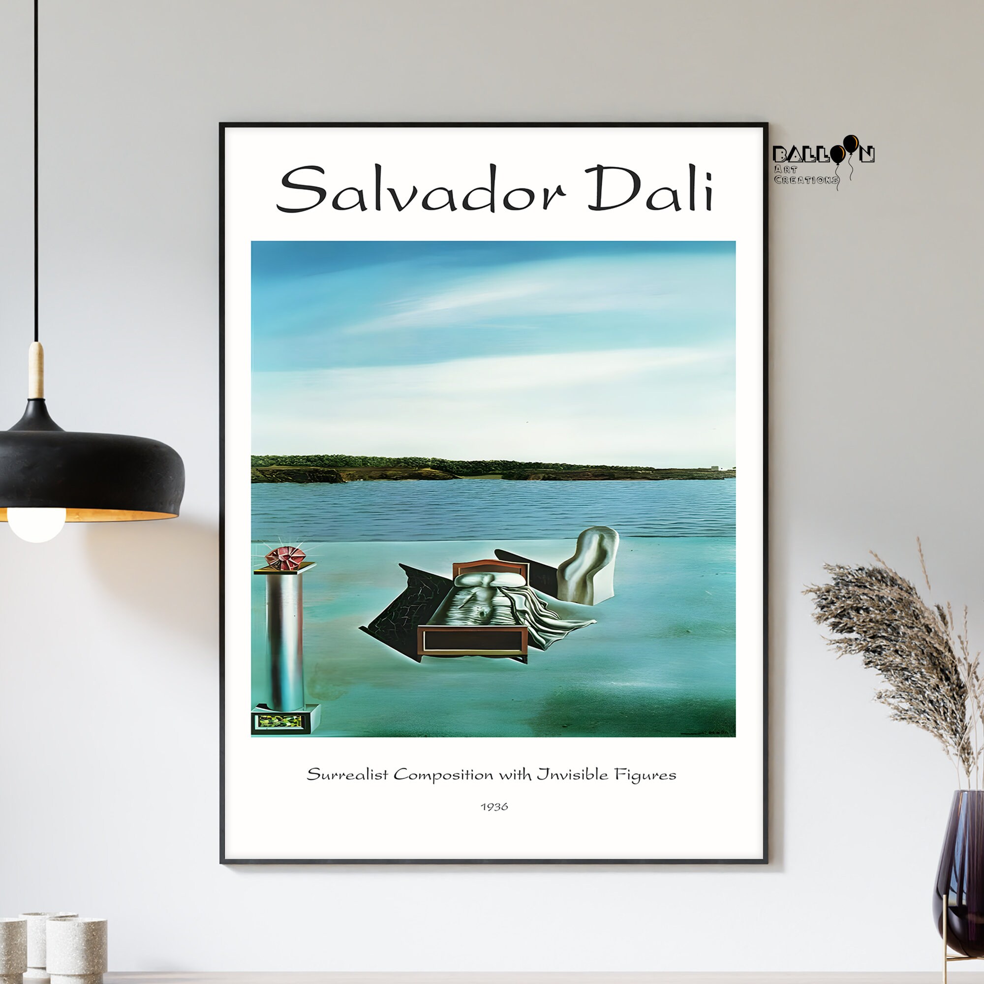 Salvador Dali, Surrealist Composition With Invisible Figures, 1936 ...