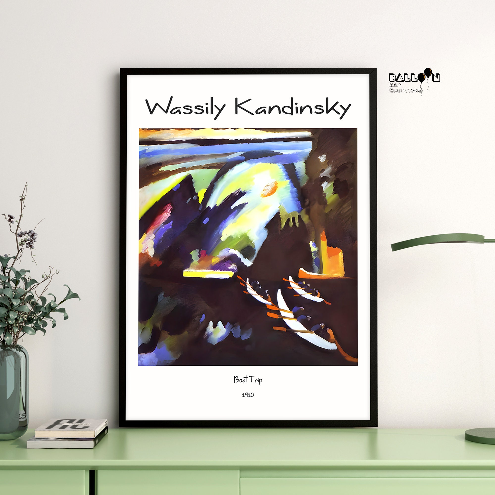 Wassily Kandinsky, Boat Trip, 1910, Kandinsky Poster, Expressionist Art ...