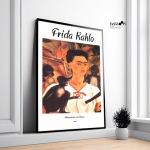 Frida Kahlo, Autorretrato Con Monos, 1943, Frida Kahlo Poster, Modern ...
