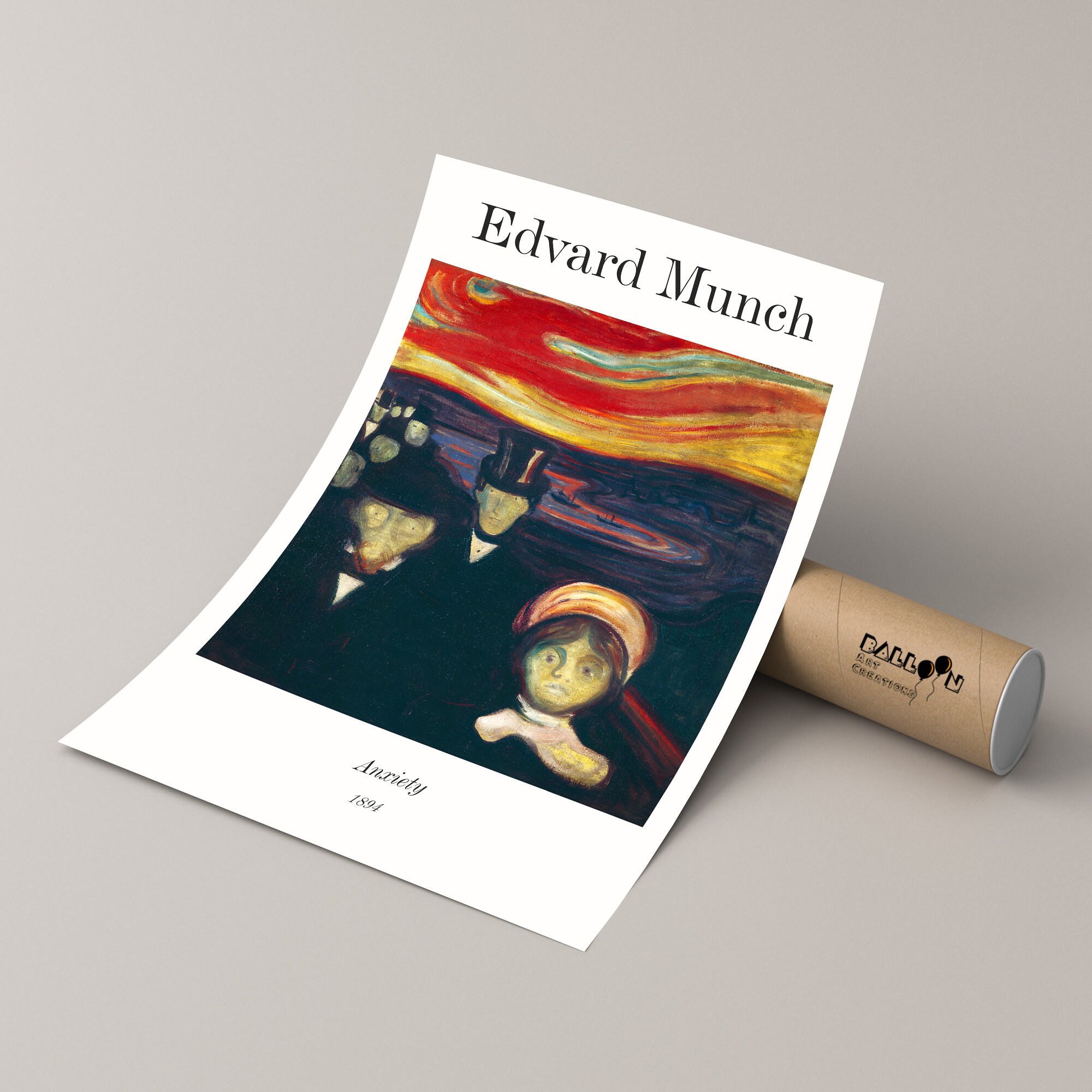 Edvard Munch, Anxiety, 1894, Edvard Munch Poster, Exhibition Poster ...