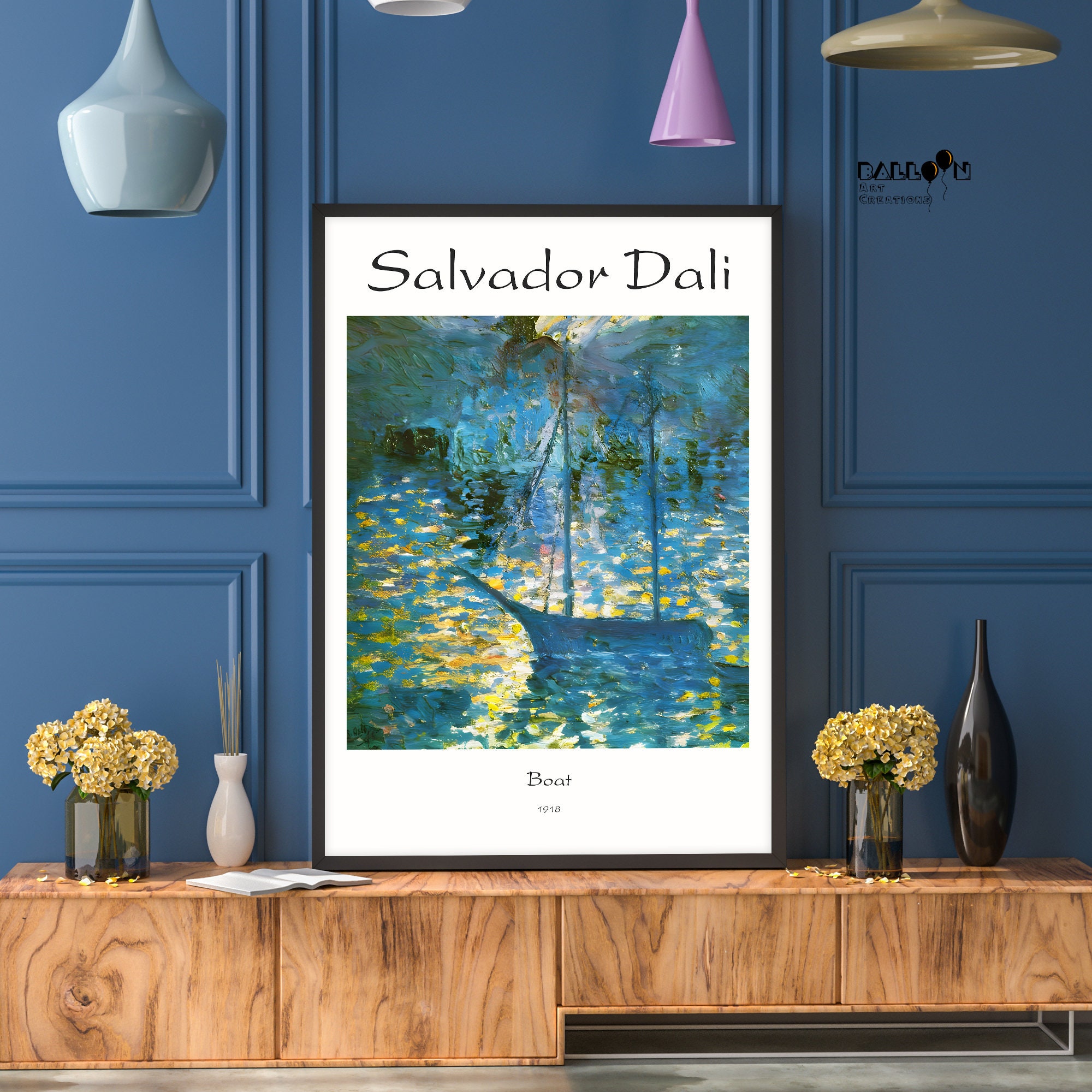 Salvador Dali, Boat, 1918, Salvador Dali Print, Dali Exhibiton Poster ...