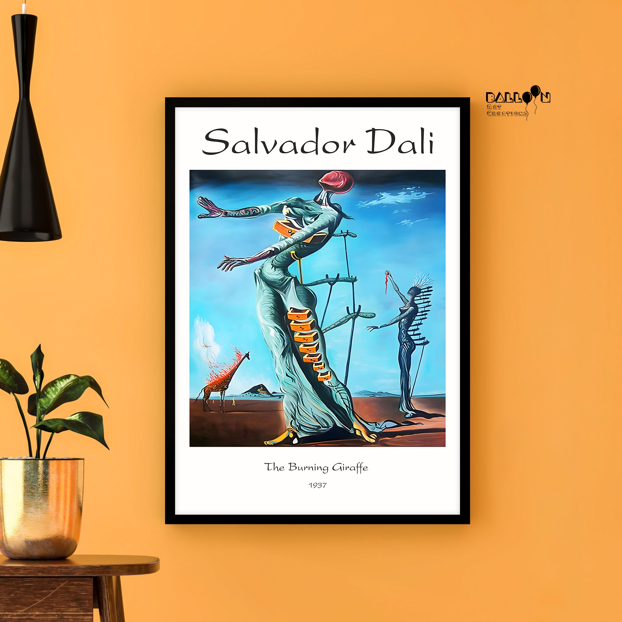 Salvador Dali, the Burning Giraffe, 1937, Salvador Dali Poster, Dali ...