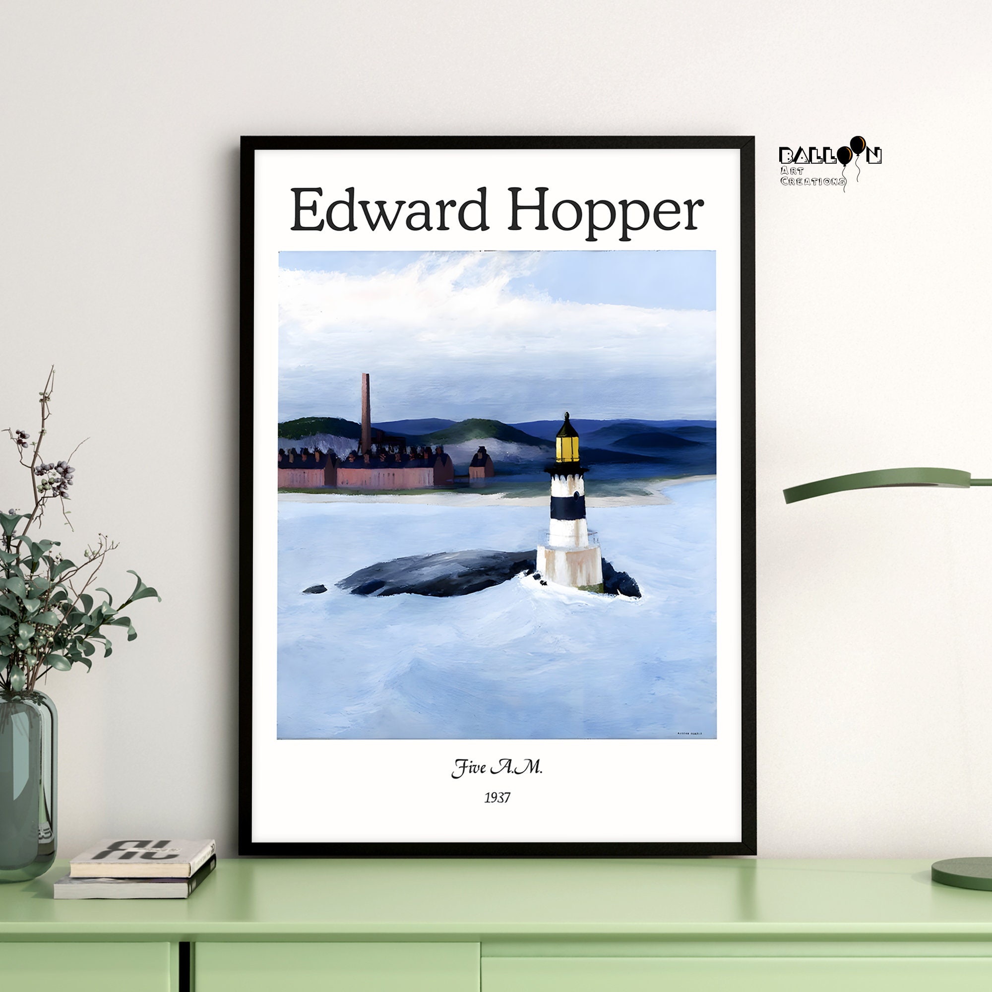 Edward Hopper, Five A.M., 1937, Hopper Poster, Modern Wall Art ...