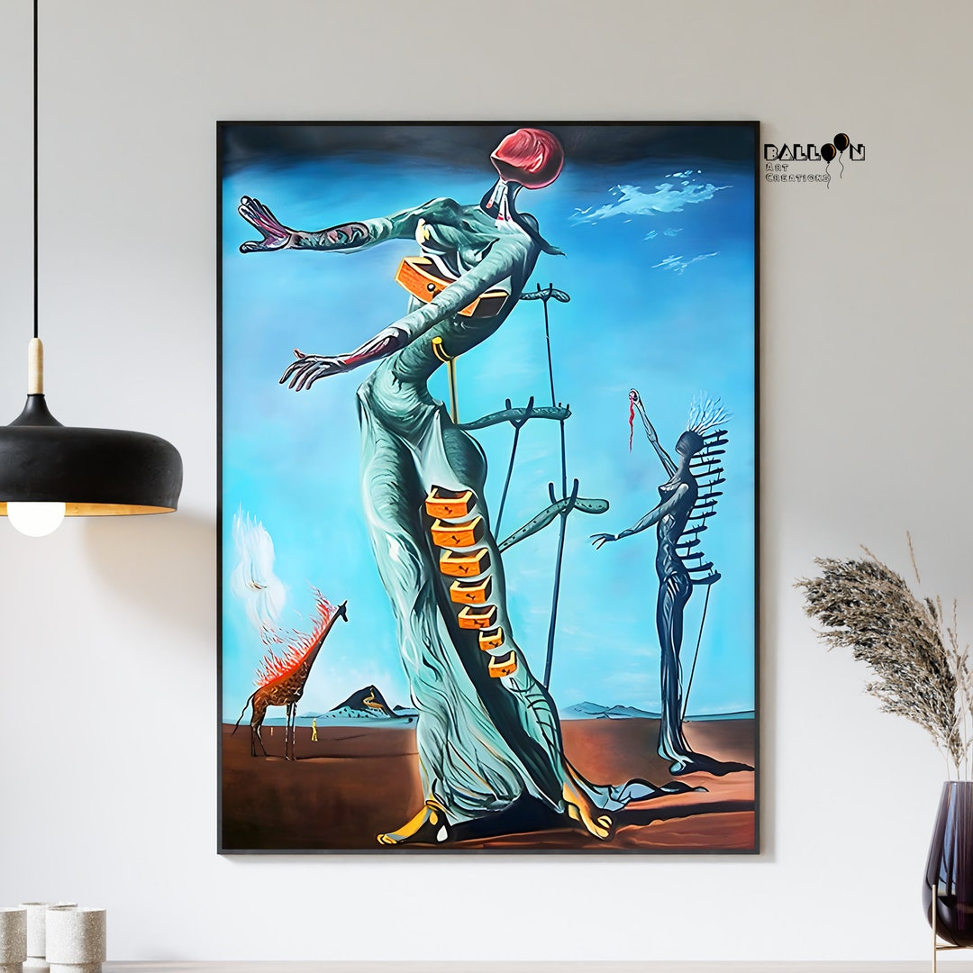 Salvador Dali, the Burning Giraffe, 1937, Salvador Dali Poster ...