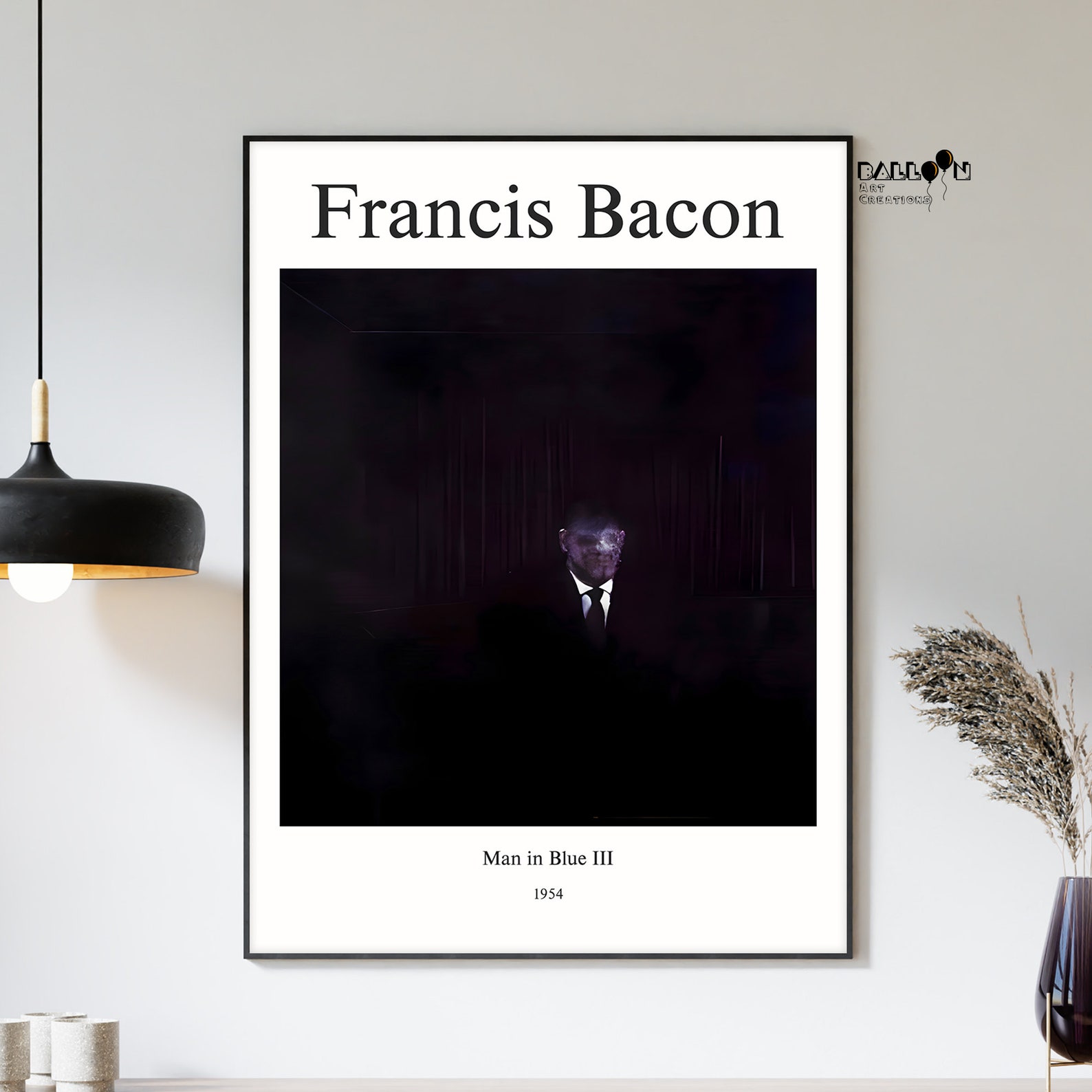 Francis Bacon, Man in Blue III, 1954, Francis Bacon Print, Modern Wall ...