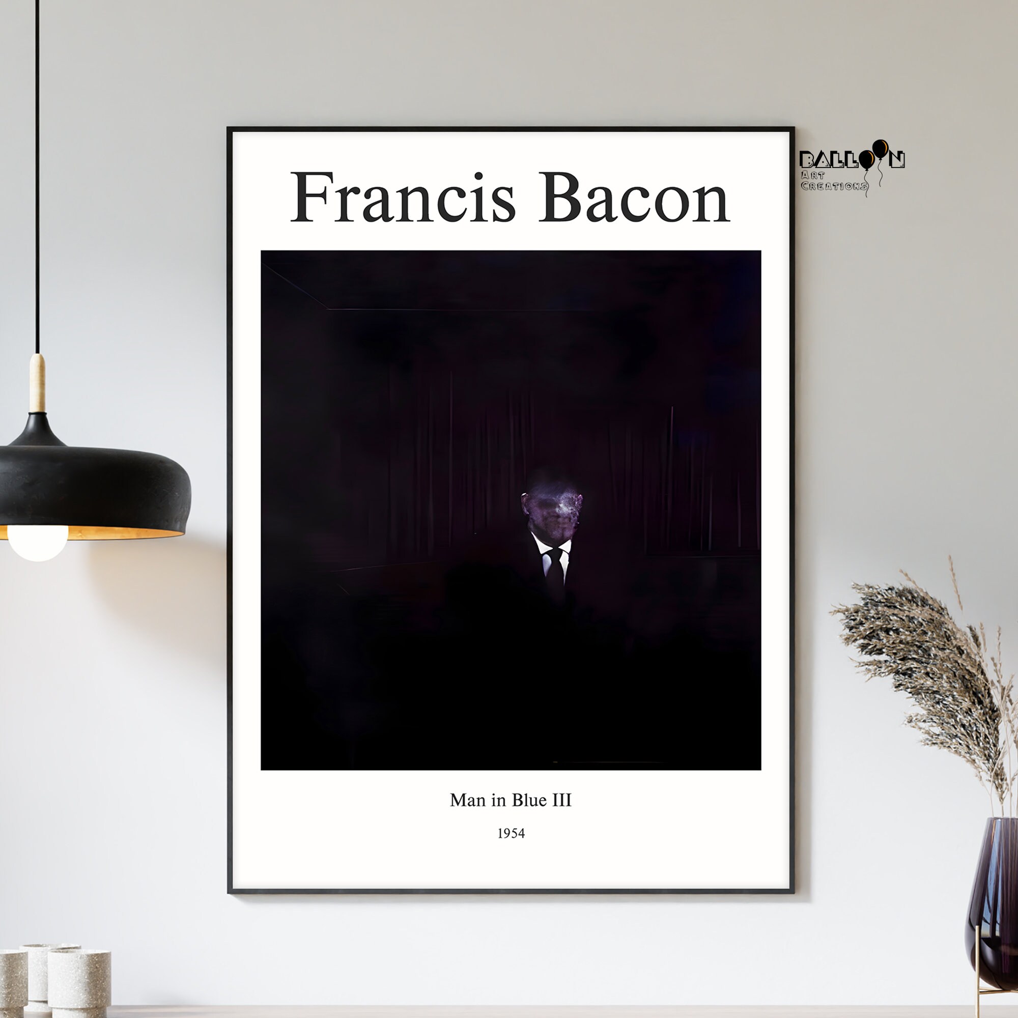 Francis Bacon, Man in Blue III, 1954, Francis Bacon Print, Modern Wall ...