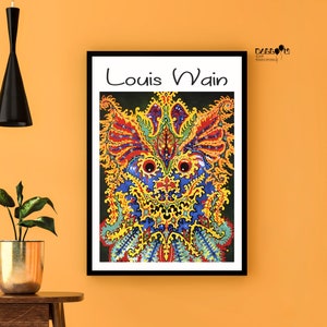 Louis Wain, Louis Wain Cat Poster, Illustration Poster, Gift Idea ...