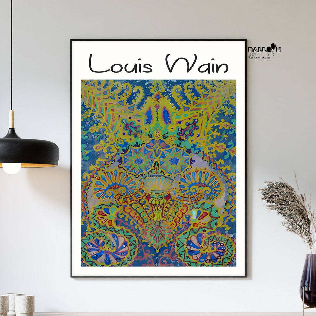 Louis Wain, Louis Wain Cat Poster, Illustration Poster, Gift Idea ...