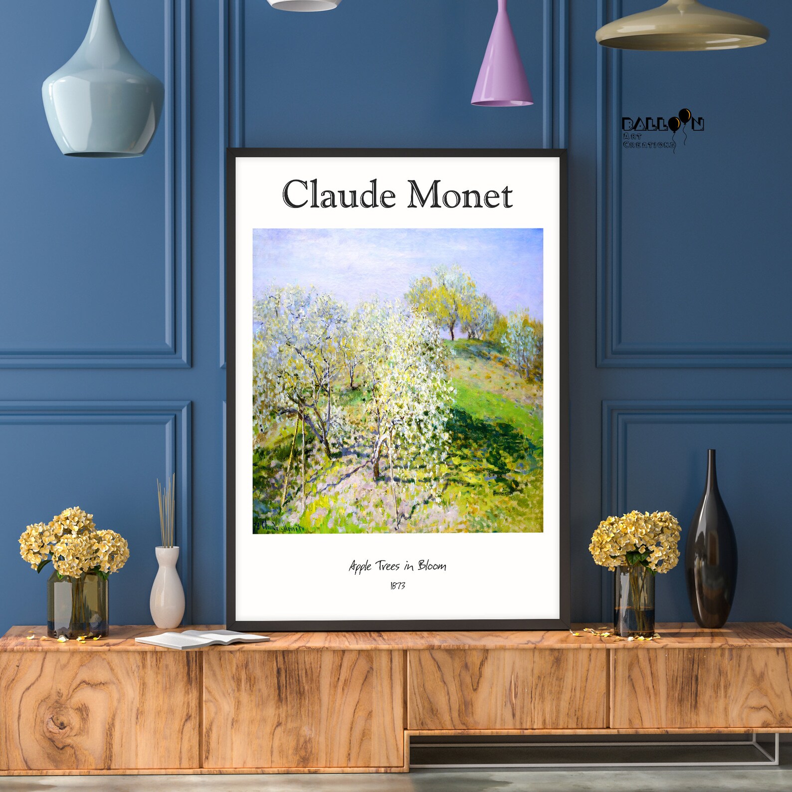 Claude Monet, Apple Trees in Bloom, 1873, Claude Monet Print, Gift Idea ...