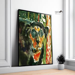 Edvard Munch, Head of a Dog, 1930, Edvard Munch Print, Portrait Art ...