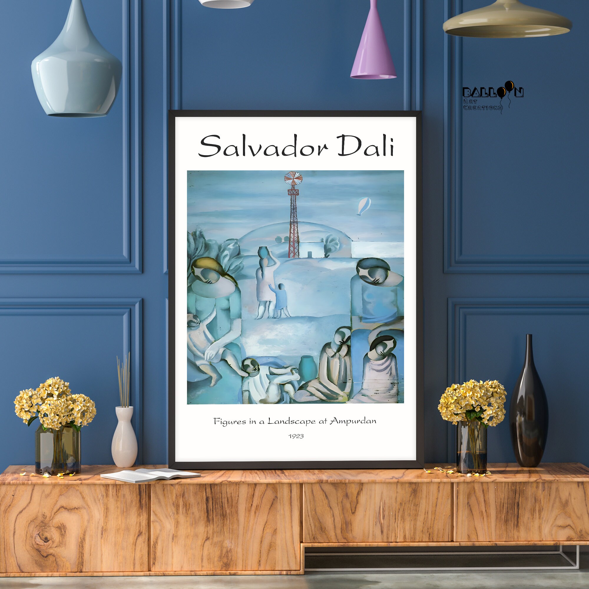 Salvador Dali, Figures in a Landscape at Ampurdan, 1923, Salvador Dali ...