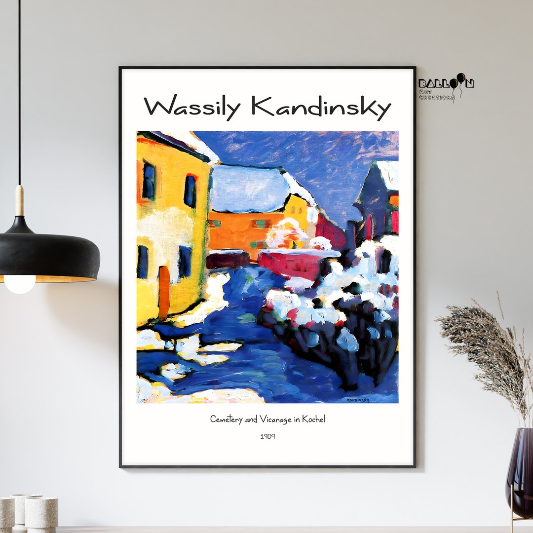 Wassily Kandinsky, Cemetery and Vicarage in Kochel, 1909, Kandinsky ...