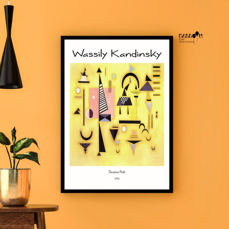 Wassily Kandinsky, Decisive Pink, 1932, Kandinsky Poster, Expressionist ...