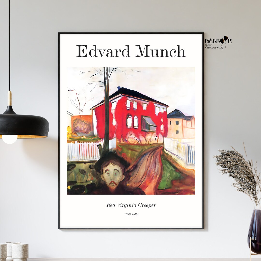 Edvard Munch, Red Virginia Creeper, 1898-1900, Munch Wall Art, Portrait ...