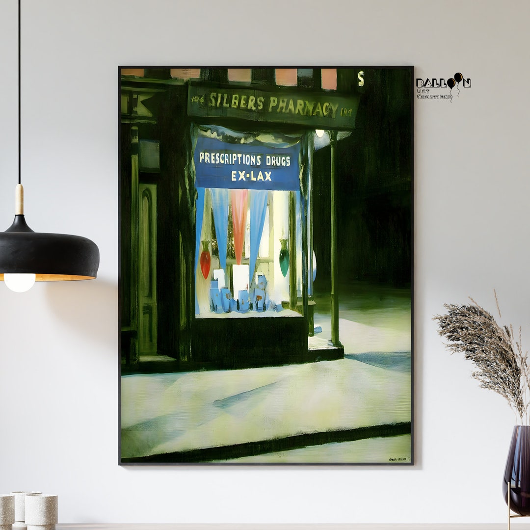 Edward Hopper, Drug Store, 1927, Edward Hopper Print, Exhibition Poster ...