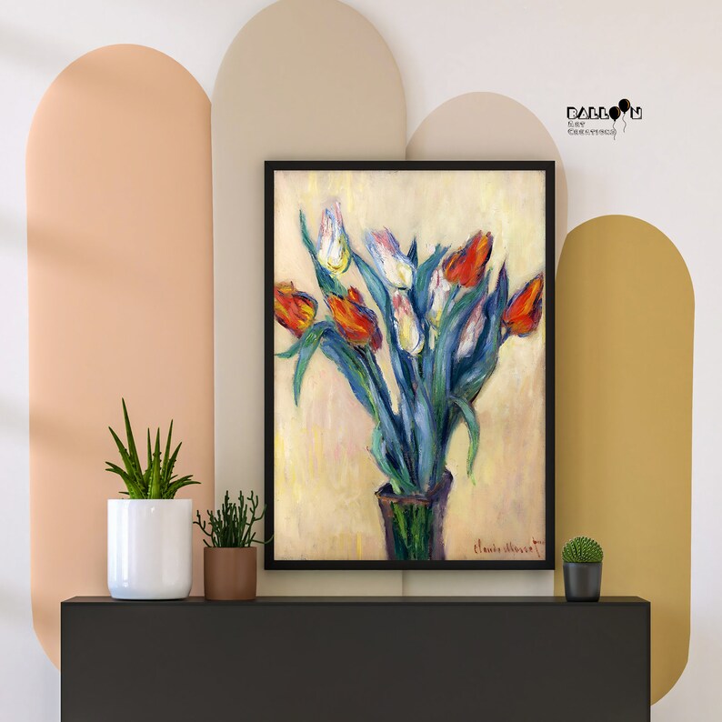 Claude Monet, Vase of Tulips, 1885, Monet Print, Impressionist Art ...