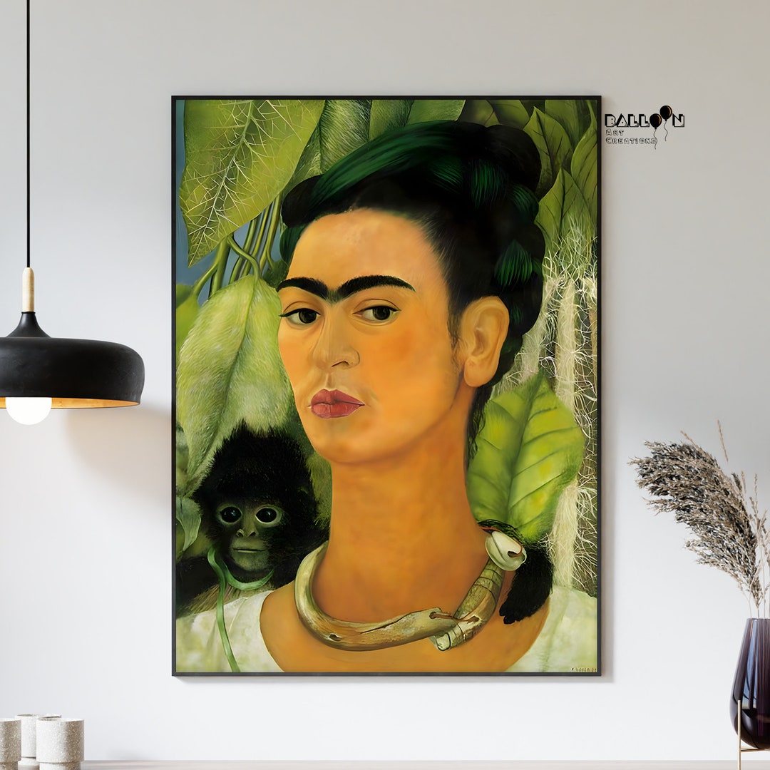 Frida Kahlo, Autorretrato Con Un Mono, 1938, Frida Kahlo Poster ...
