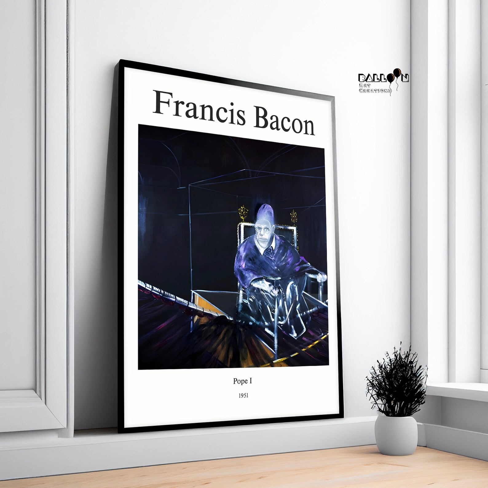 Francis Bacon, Pope I, 1951, Bacon Wall Art, Famous Paintings, Gift ...