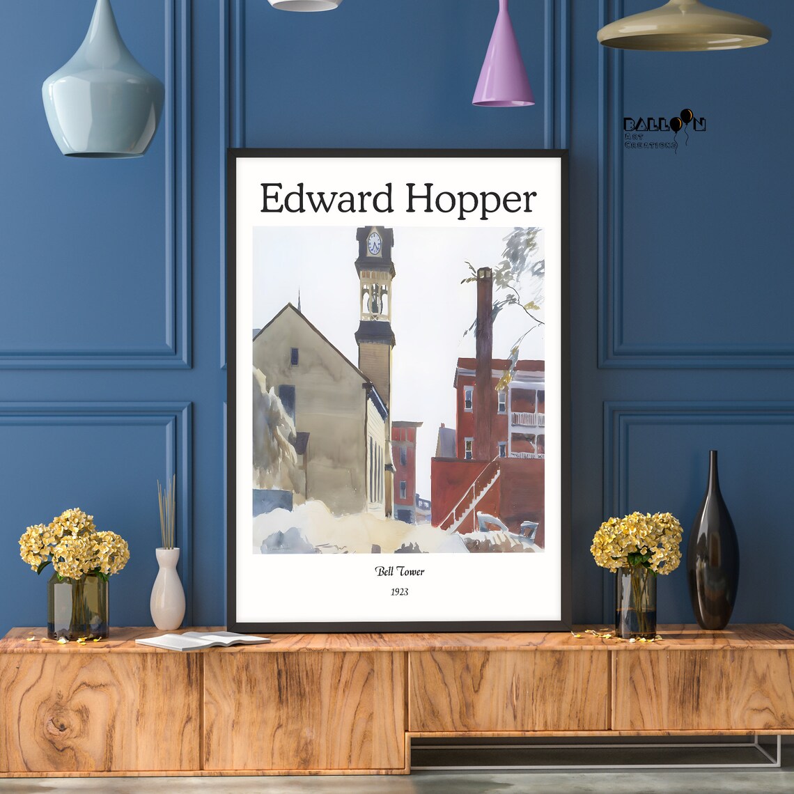 Edward Hopper, Bell Tower, 1923, Hopper Wall Poster, Tower Poster, Wall ...