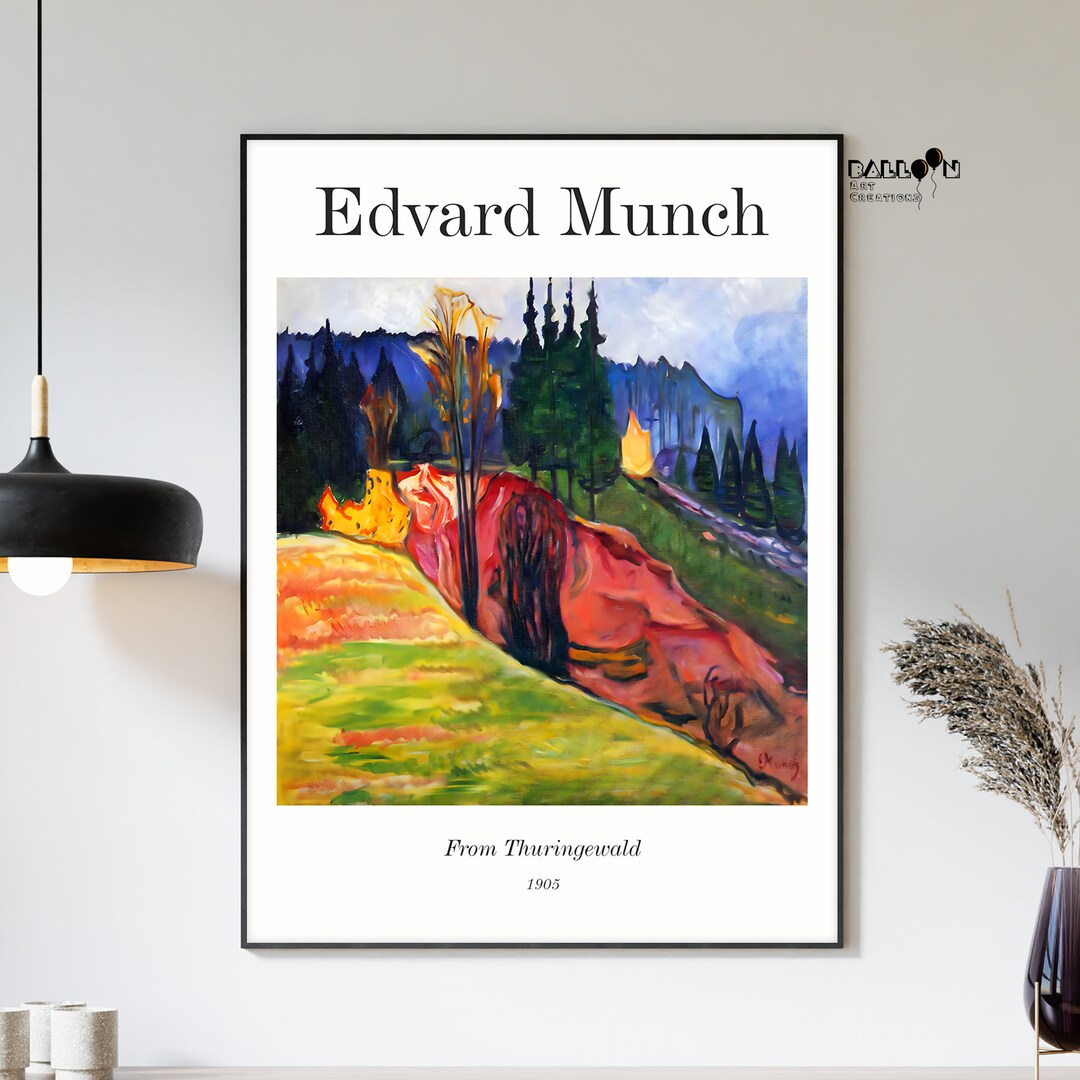 Edvard Munch, From Thuringewald, 1905, Edvard Munch Poster, Munch Wall ...