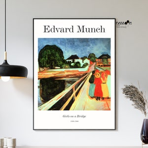 Edvard Munch, Girls on a Bridge, 1899-1900, Edvard Munch Poster, Wall ...