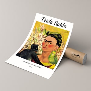 Frida Kahlo, Autorretrato Con Mono Y Perico, 1942, Frida Poster ...