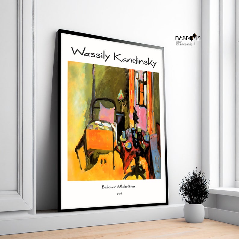 Wassily Kandinsky, Bedroom in Aintmillerstrasse, 1909, Kandinsky Wall ...