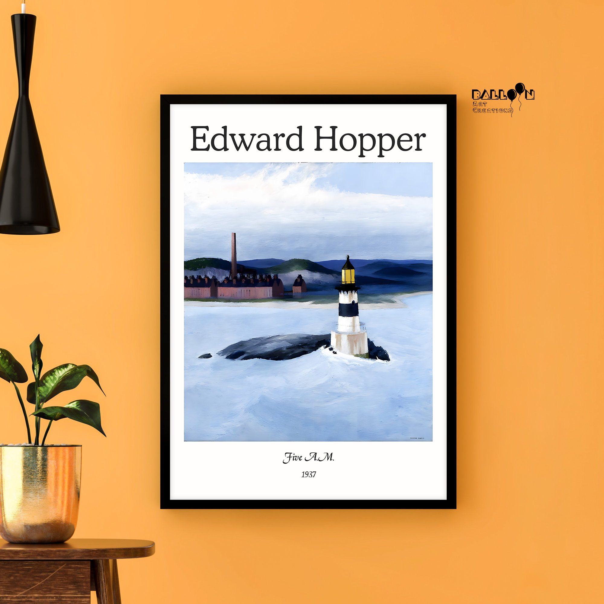 Edward Hopper, Five A.M., 1937, Hopper Poster, Modern Wall Art ...