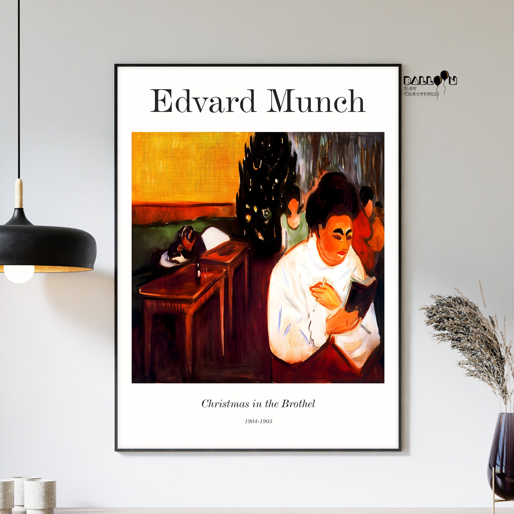 Edvard Munch, Christmas in the Brothel, 1904-1905, Edvard Munch Print ...