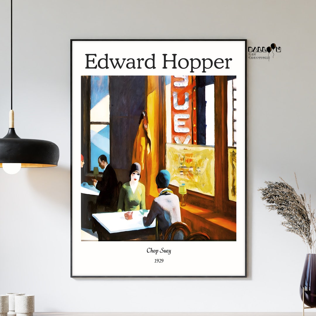 Edward Hopper, Chop Suey, 1929, Edward Hopper Poster, Modern Wall Art ...