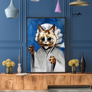Louis Wain, the Barrister, Louis Wain Cat Poster, Illustration Poster ...