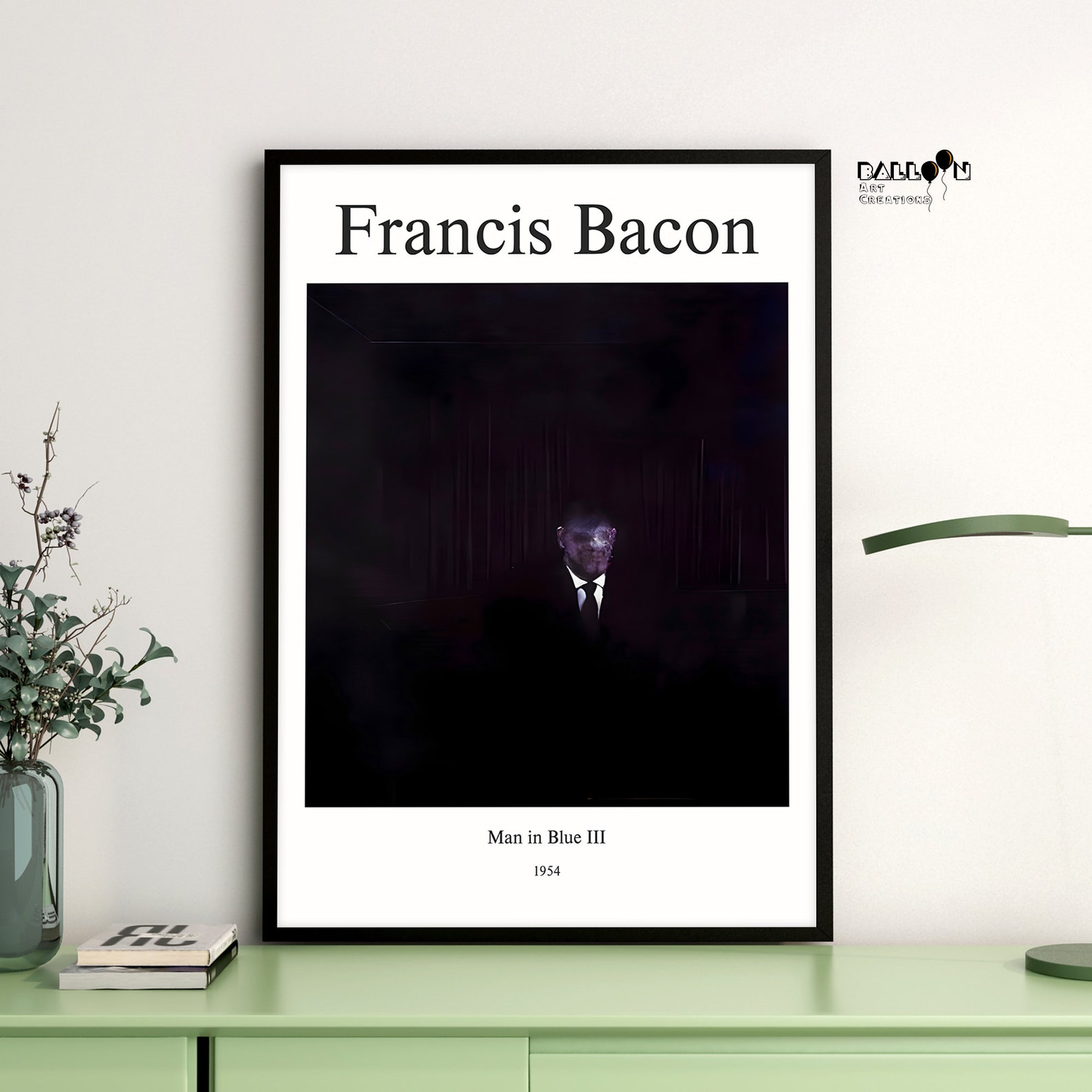 Francis Bacon, Man in Blue III, 1954, Francis Bacon Print, Modern Wall ...