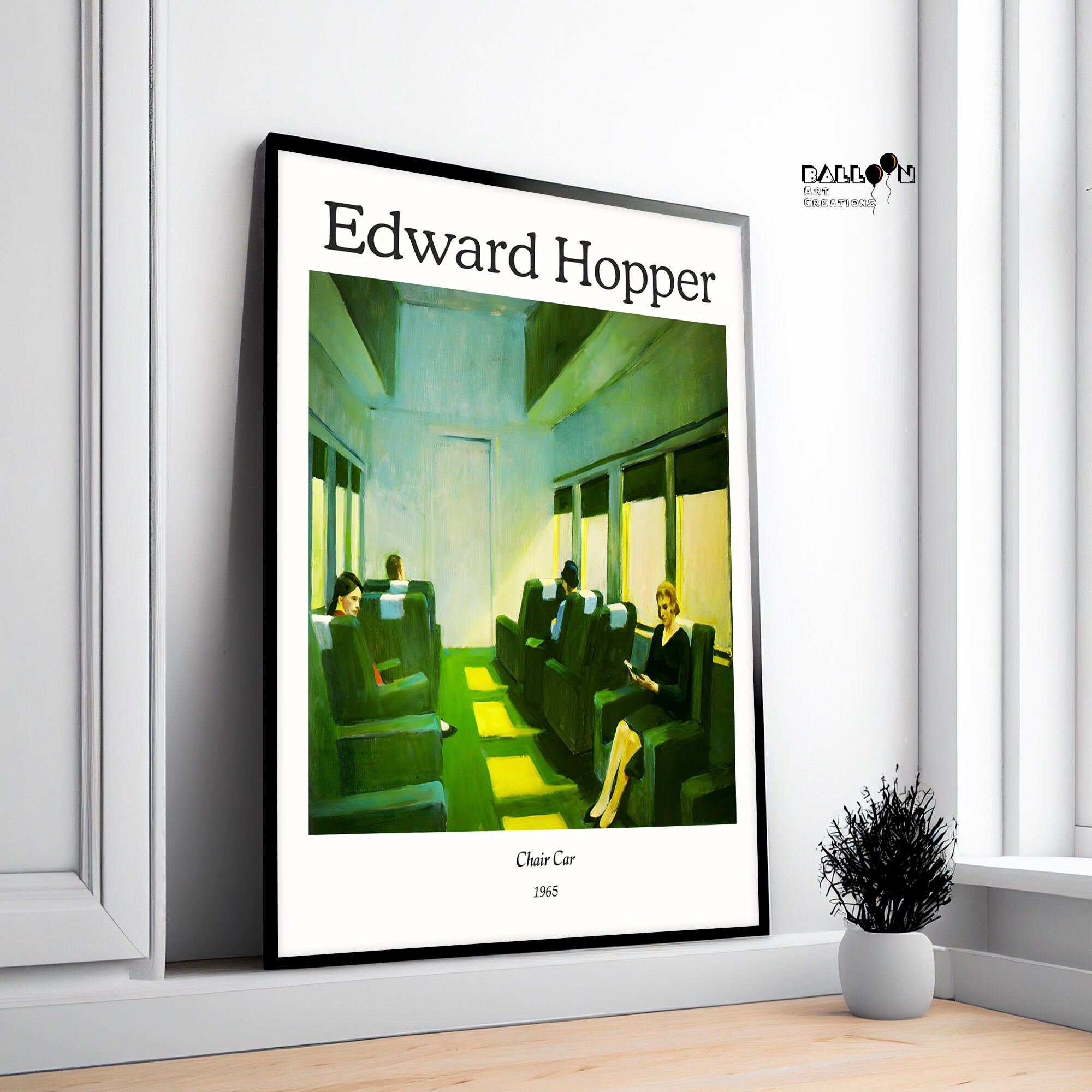 Edward Hopper, Chair Car, 1965, Hopper Wall Poster, Museum Print ...