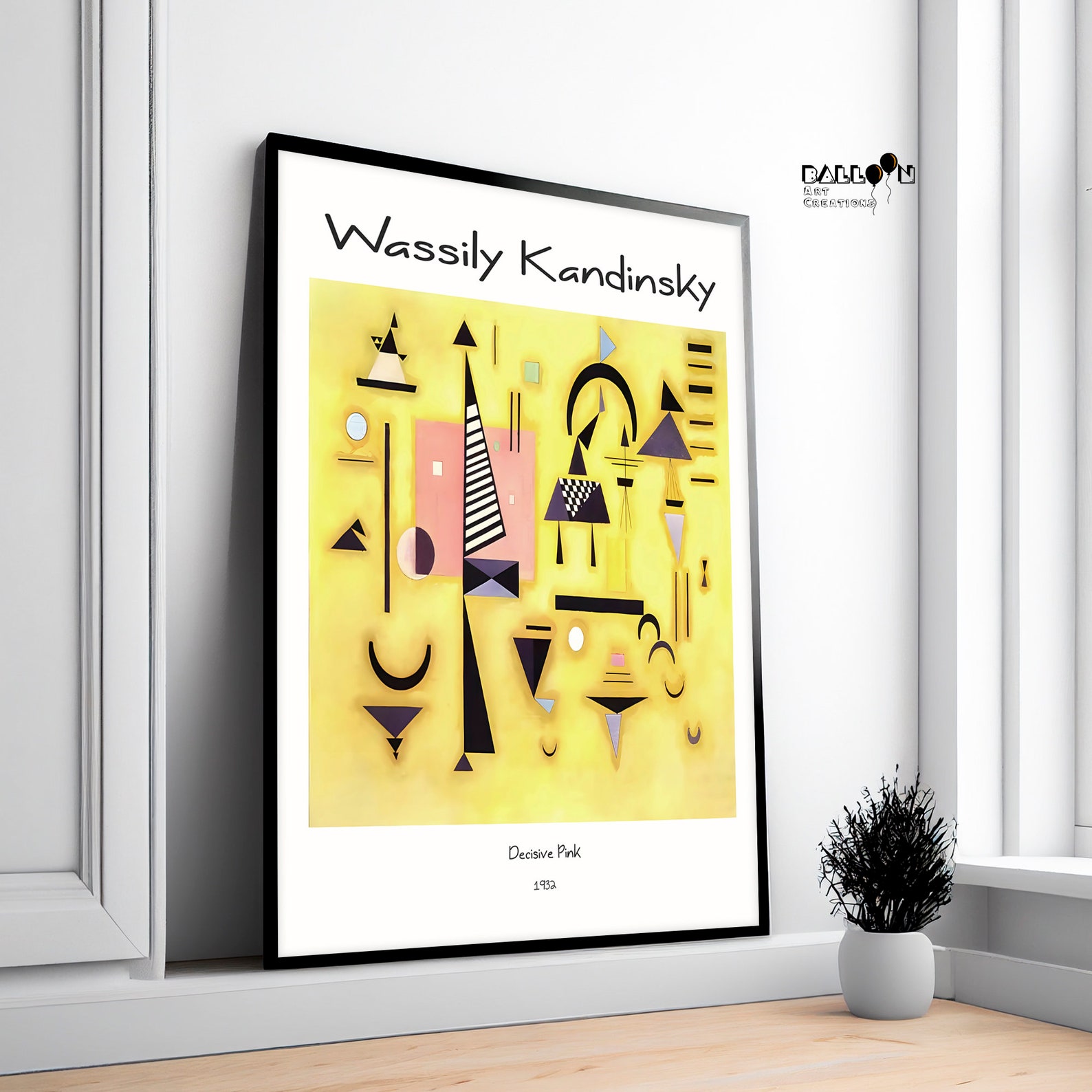 Wassily Kandinsky, Decisive Pink, 1932, Kandinsky Poster, Expressionist ...