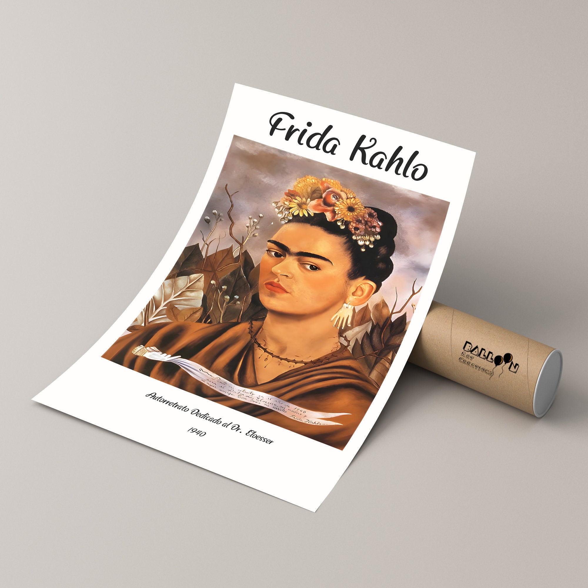 Frida Kahlo, Autorretrato Dedicado Al Dr. Eloesser, 1940, Frida Kahlo ...