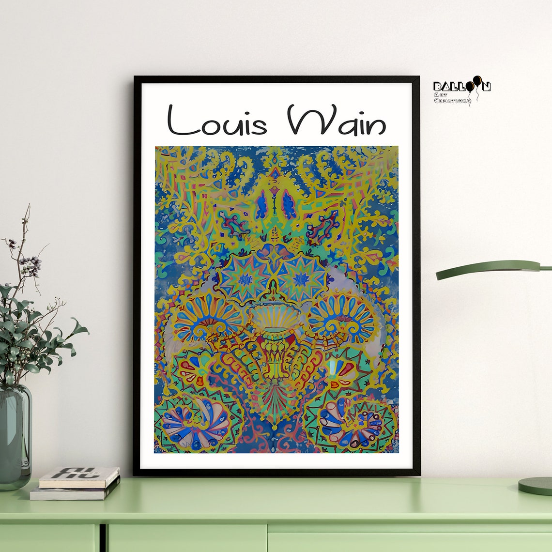 Louis Wain, Louis Wain Cat Poster, Illustration Poster, Gift Idea ...